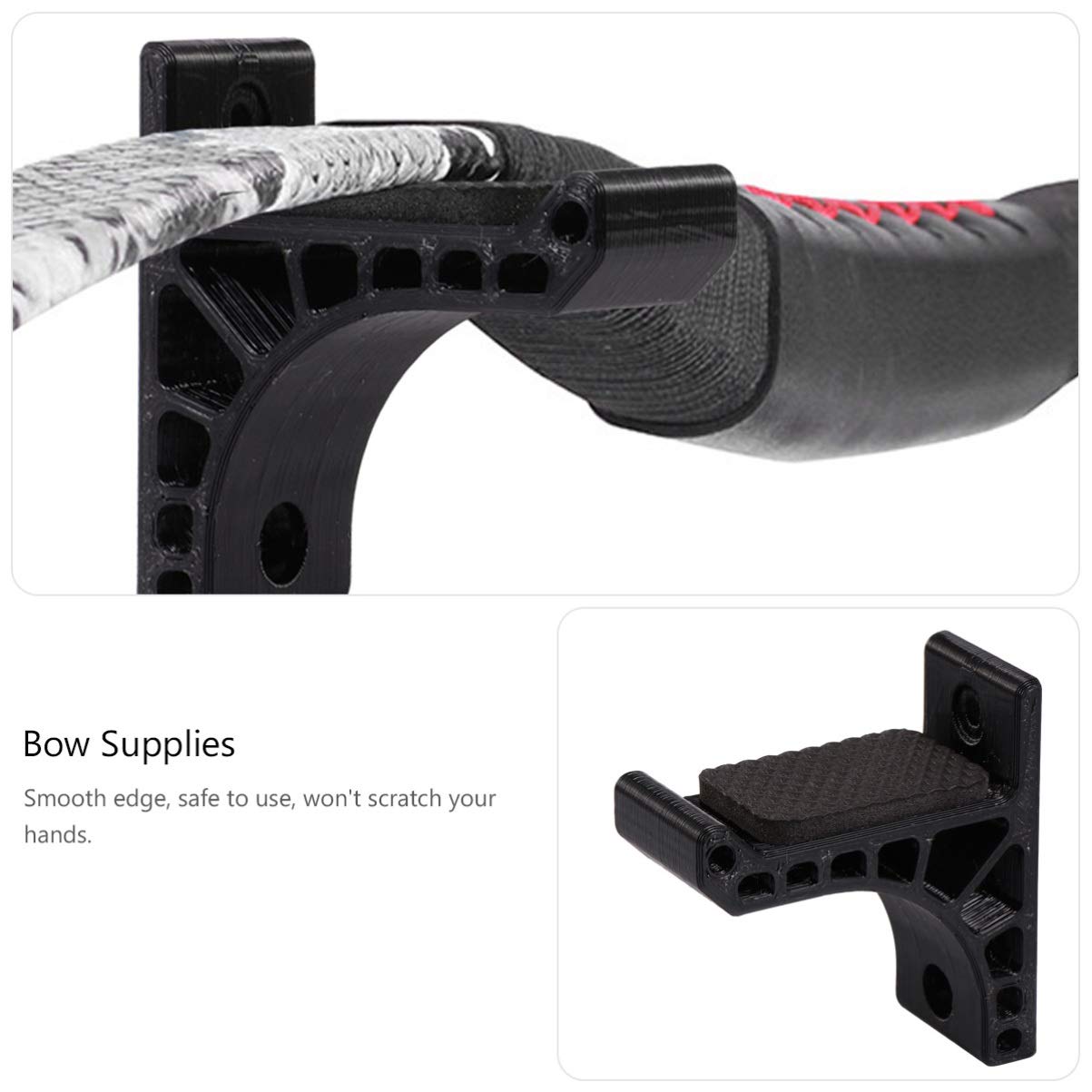 BESPORTBLE Bow Display Wall Hanger Archery Stand Bow Support Wall Mount Stand Adhesive Storage Rack to Display Your Bow