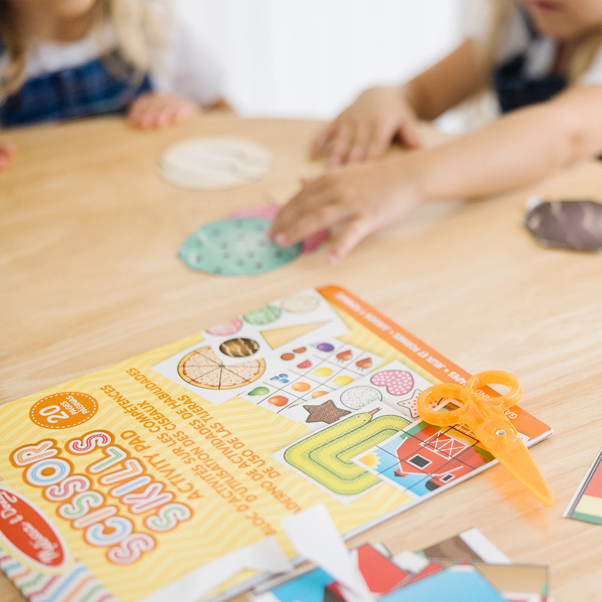 Melissa & Doug Scissor Skills Activity Pad with Child-Safe Scissors 3-Pack (Safari, Sea Life, Activities β 20 Pages Each)