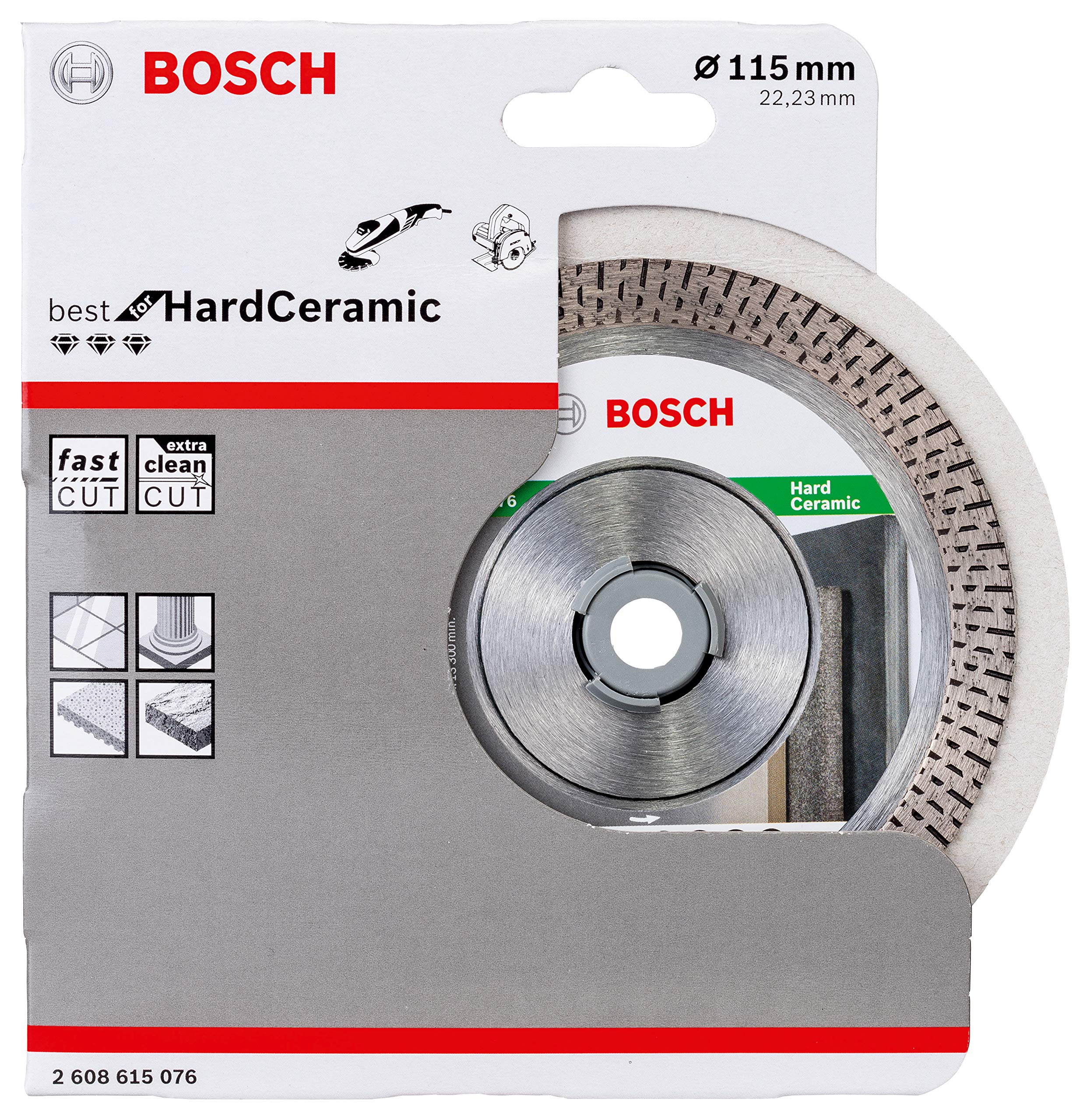 Bosch Professional 2608615076 Bosch 2608615076 Diamond Disco Best Hard Ceramic 115 x 1.4 x 10 mm