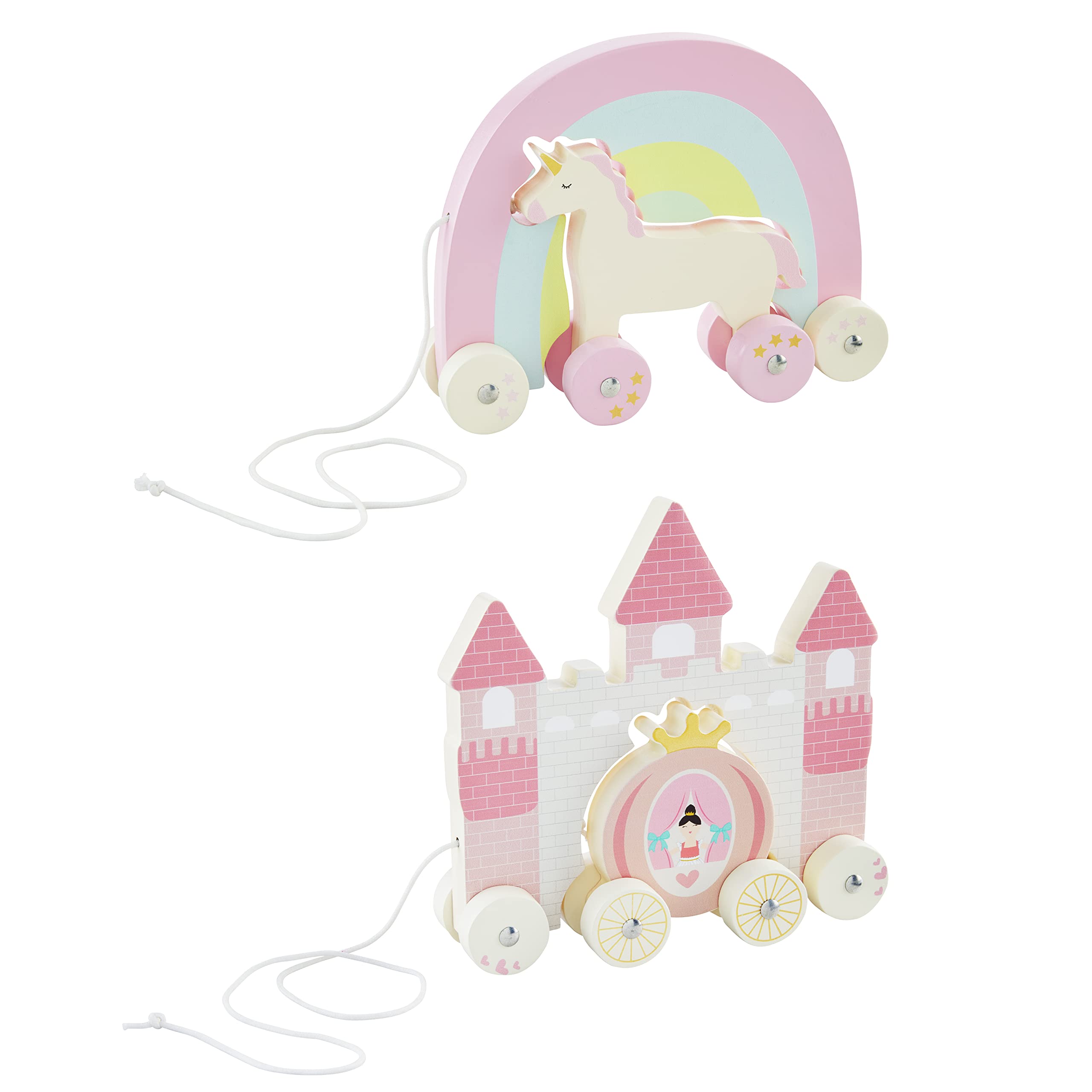 Mud Pie Children's Pull Toy, Rainbow