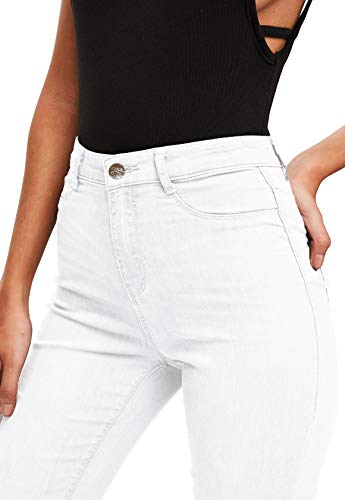 Hybrid & Company Super Comfy Stretch Women 5 Pocket Jeans P28868SK White 5