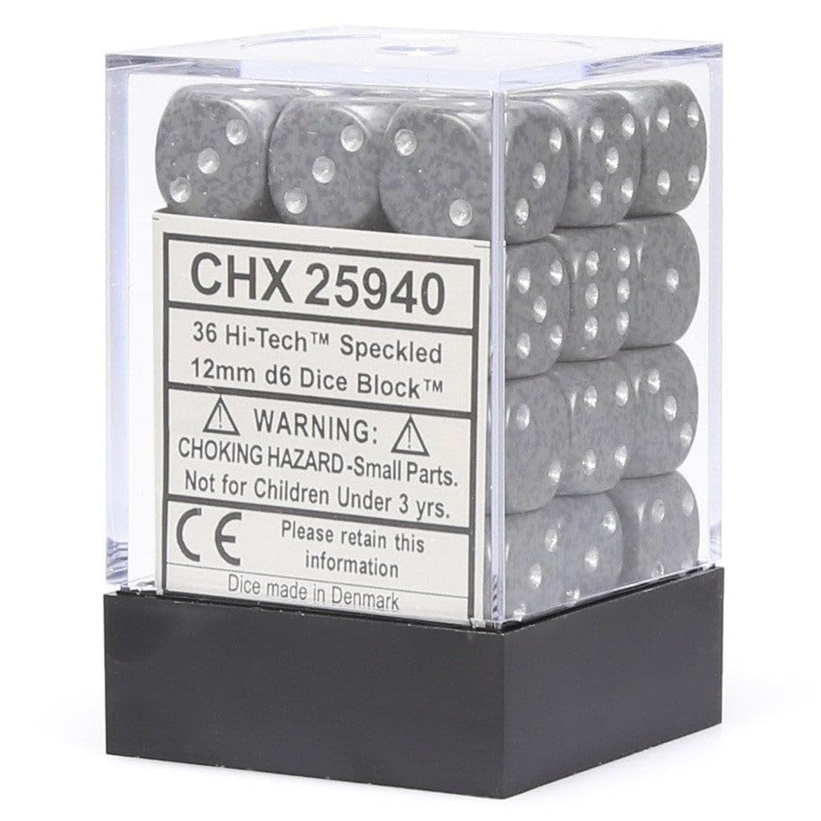 DND Dice Set-Chessex D&D Dice-12mm Speckled Hi-Tech Plastic Polyhedral Dice Set-Dungeons and Dragons Dice Includes 36 Dice β D6, Various (CHX25940)
