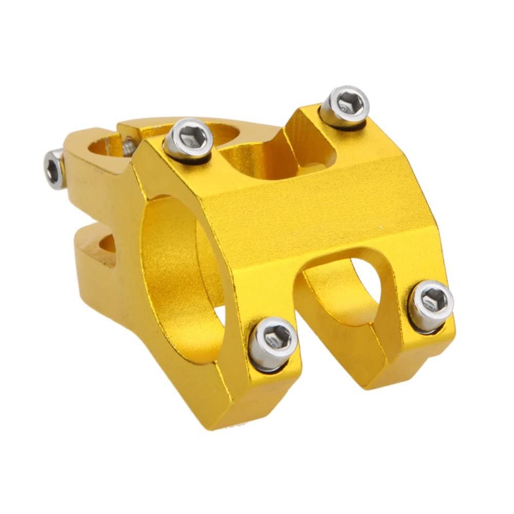 Bicycle stem riser 31.8mm Aluminum Alloy Bicycle Handlebars High Strength CNC Machining Bicycle Handlebars Road Mountain Bike Handlebars Bicycle Accessories Stem riser mountain bike ( Color : Yellow )
