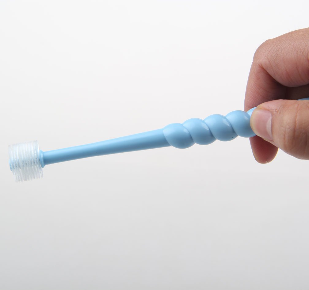 emours 360-Degree Pet Toothbrush Dental Care Kit for Puppies Small Dogs and Cats,Colors Varies
