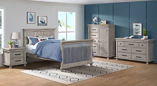 Soho Baby 43088930 Hampton Crib to Full-Size Bed Conversion Kit, Smooth Stone Wash Finish, GreenGuard Gold Certified
