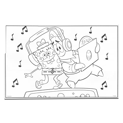 Giant Spongebob Squarepants Coloring Book Bundle ~ Spongebob Giant Coloring Book Plus Activity Book, Stickers | Spongebob Squarepants Party Supplies