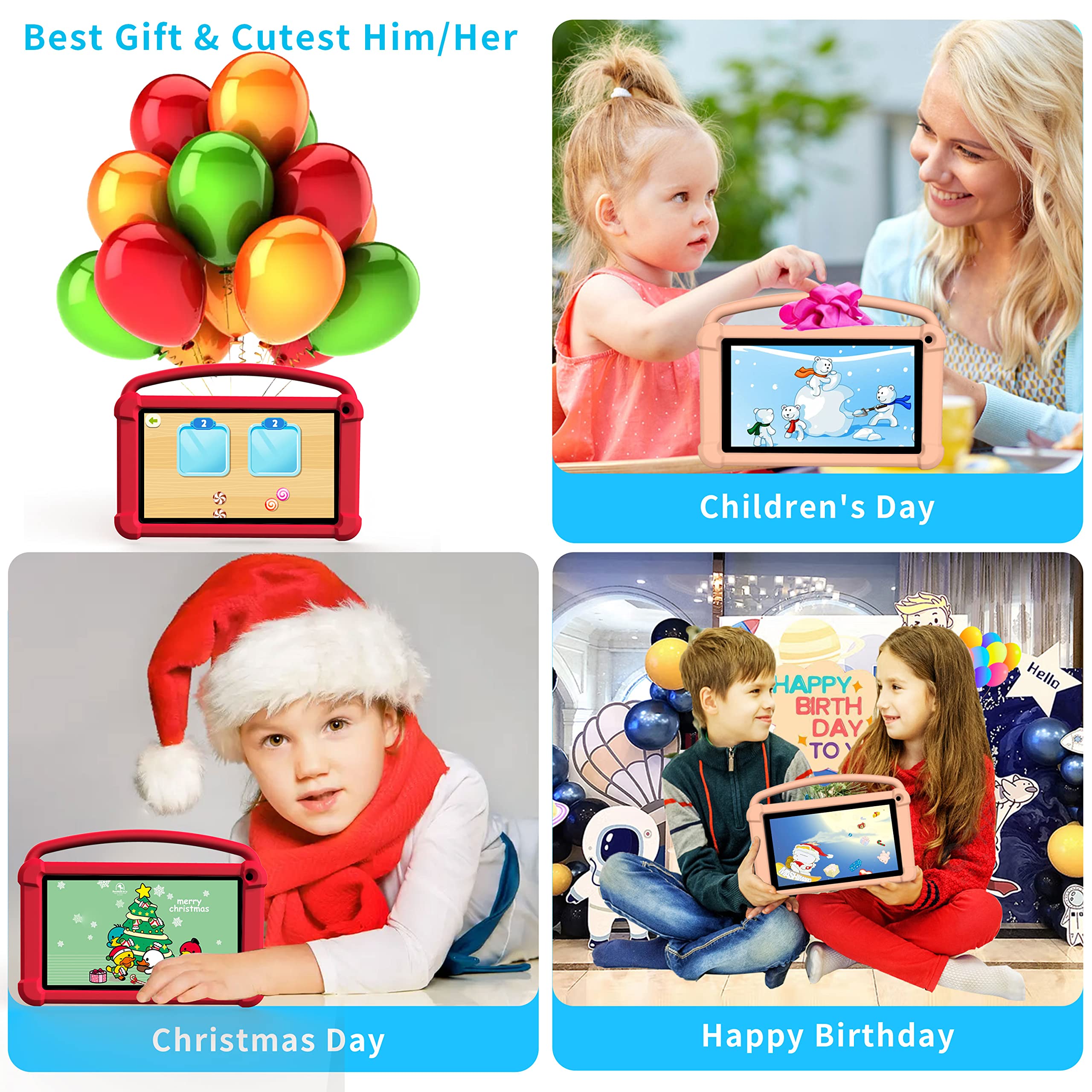 BYYBUO Tablet for Kids,Kids Tablet,7 in Android 11tablet,2800 mAh,WiFi, Bluetooth, Dual Camera, Educational, Games, Parental Control APP,Ideal Kids Gifts