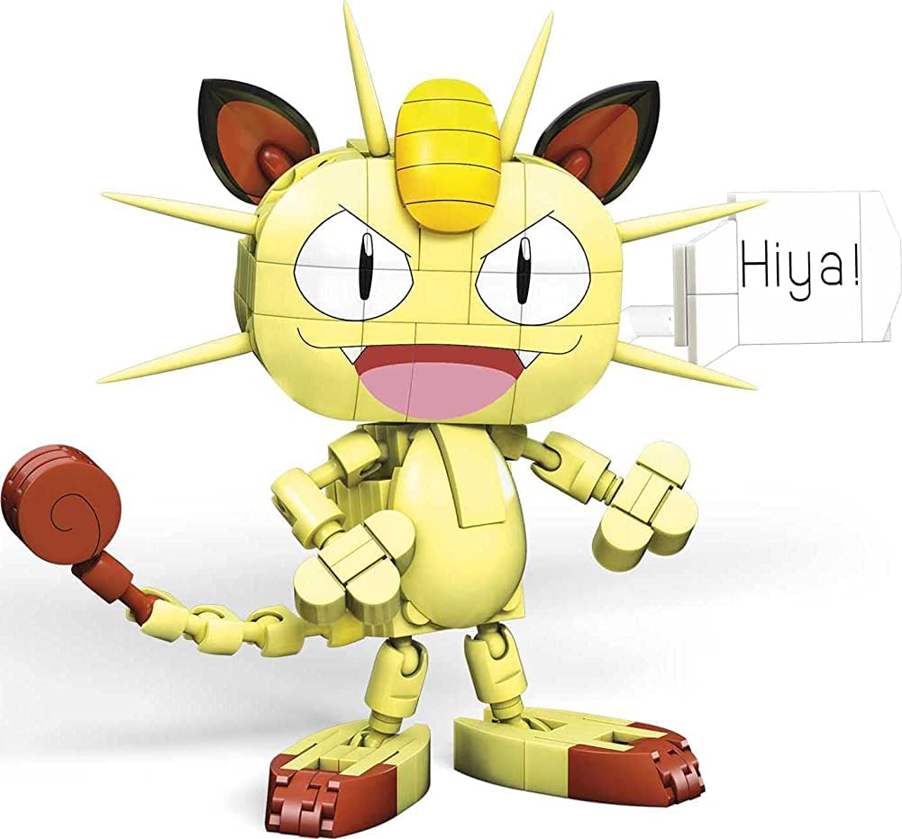 Mega Construx Pokemon Meowth Construction Set with Character Figures, Building Toys for Kids (169 Pieces)