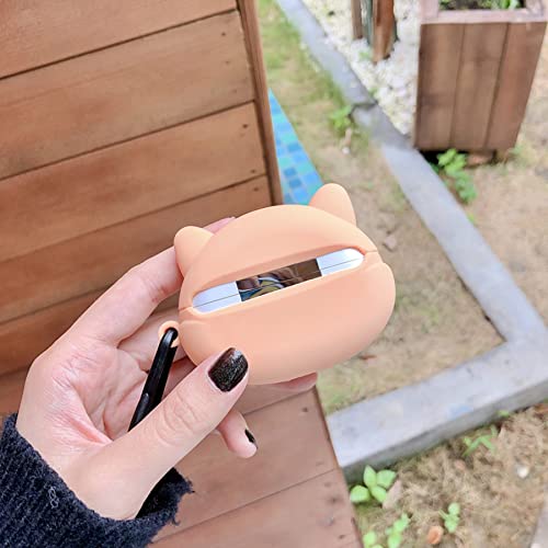 Compatible with for New 2022 Huawei Freebuds pro 2,Cute Cartoon Silicone Earphone Case with Keychain,Headphone Protective Case for Huawei Freebuds pro2 (Corgi)