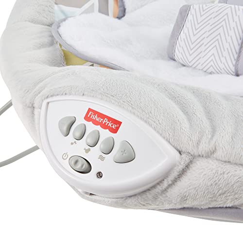 Fisher-Price Sweet Snugapuppy Deluxe Bouncer, portable bouncing baby seat with overhead mobile, music, and calming vibrations [Amazon Exclusive]