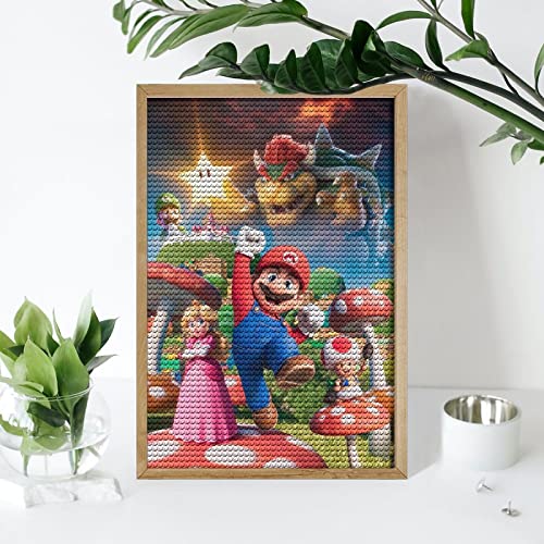 THAWR Diamond Painting Kits for Adults Kids Beginners, Cartoon DIY Diamond Art Full Drill Painting for Gift Home Wall Decor 8"x12"