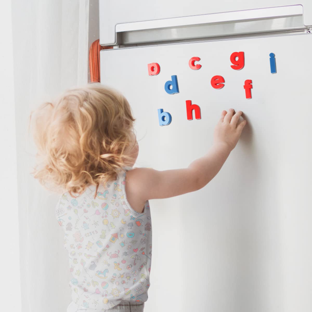 Magnetic Letters and Numbers, Stronger Magnets Design Alphabet ABC 123 Magnets, Safe Colorful Magnets Refrigerator Toys Set Learning Spelling Counting for Kids Toddlers(78 PCS)