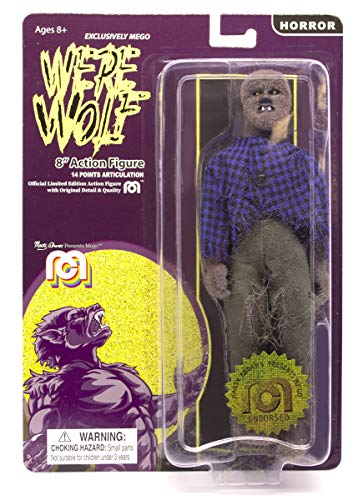 Mego Action Figures, 8” New Mego Werewolf - Full Body Flock (Limited Edition Collector’s Item)