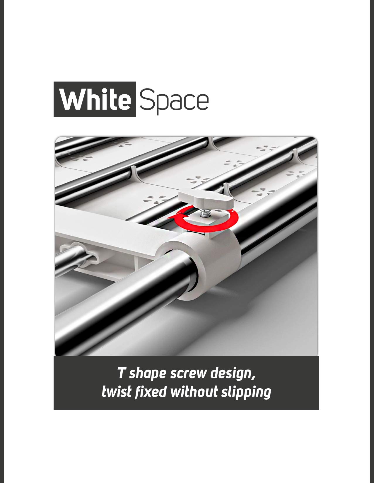 Whitespace Expandable Closet Tension Shelf - Stainless Steel 9.45 in. x 24 in. x 40 in. Adjustable Shelf, Kitchen Cabinet Storage Maximizer, Additional RV Storage, Heavy Duty Tension Rods (10x24)