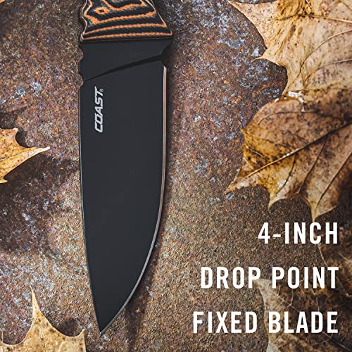 Coast F401 1919 Reserve Limited Edition Fixed Blade Knife, 4โ Blade Black