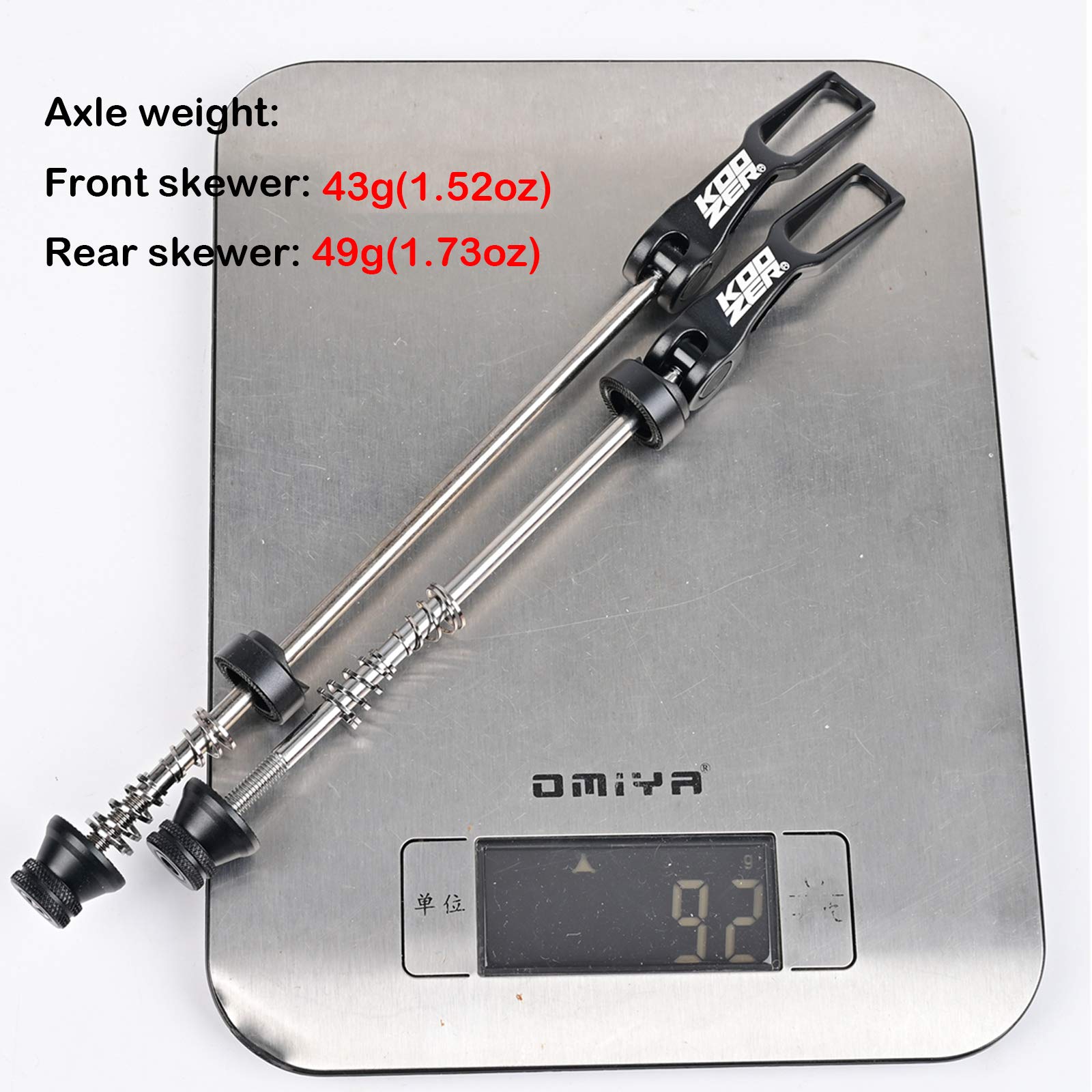 BestPartsCom Bicycle QR Skewer Set Quick Release Axle 100mm/135mm 94g Superlight Red for MTB Mountain Bike