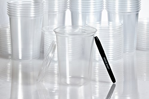 Solo 32oz Deli Container & Lid (50ct) - Grocery Store Style Cups for To-Go Lunch, Food Storage, Take-Out - Bundled with WhoseFood? Pen - Perfect from Refrigerator directly to the Microwave
