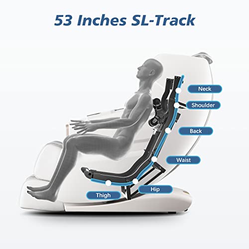 iBooMas Massage Chair, Zero Gravity SL Track Massage Chairs Full Body with Auto Body Scan | Space Saving | Yoga Stretch | Negative Oxygen Ions | USB Port | Speaker-Completely Assembled(R8601)