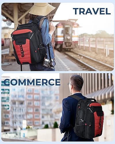 BAGSMART Slim Business Laptop Backpack with USB Charging, Anti-Theft, Water-Resistant - Fits 15.6-Inch Notebook