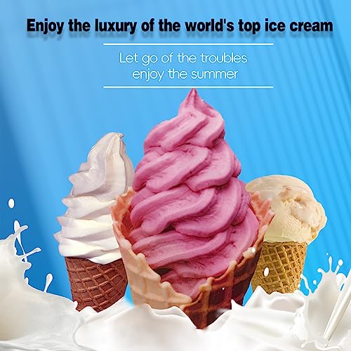 ice cream maker machine counter top soft serve ice cream machine for restaurant family party 2+1 flavor table top soft serve ice cream machine (silver)