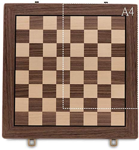 Chess Sets and Boards 38CM38CM Standard Competition International Game Solid Wood Folding Wooden Chessboard 34 Pieces