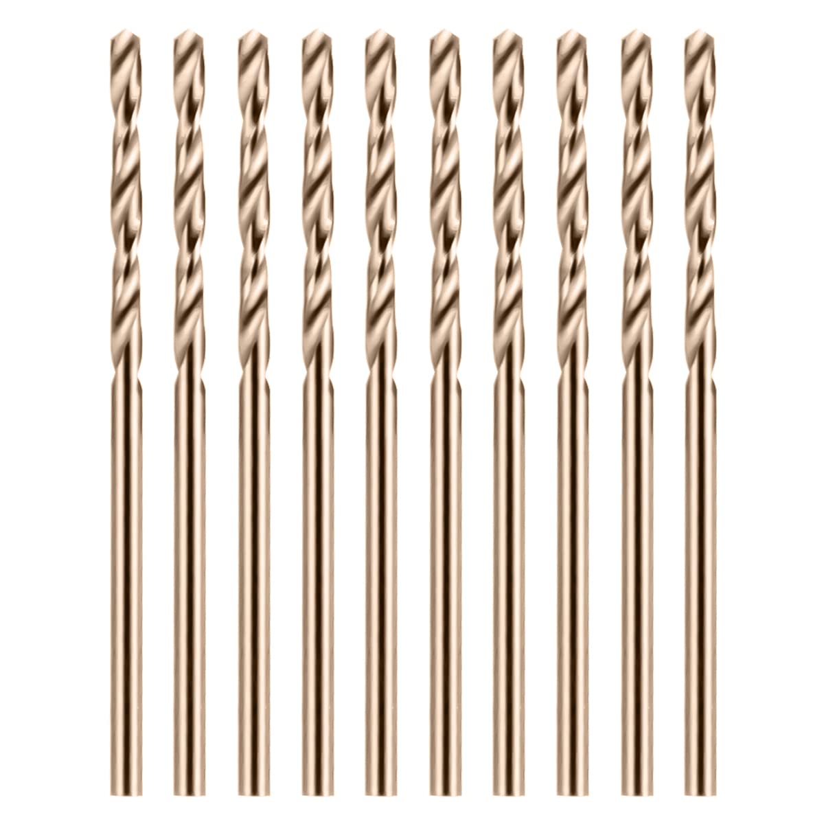 Cobalt Drill Bit Set, M35 Twist HSS Drill Bits Straight Shank, 2mm High Speed Steel Drill Bits for Drilling in Hard Metal, Stainless Steel, Cast Iron (2mm)