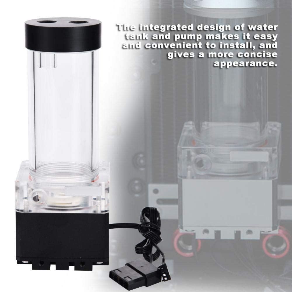 Bewinner 800L/H Mini Water Cooling Pump 0.7A 7V 12cm/ 4.72in, 17cm/ 6.69in Computer Pump 4 Meters Pump Head Fast Heat Dissipation Multi-Level Protection Cool Water Pump(17cm Black)