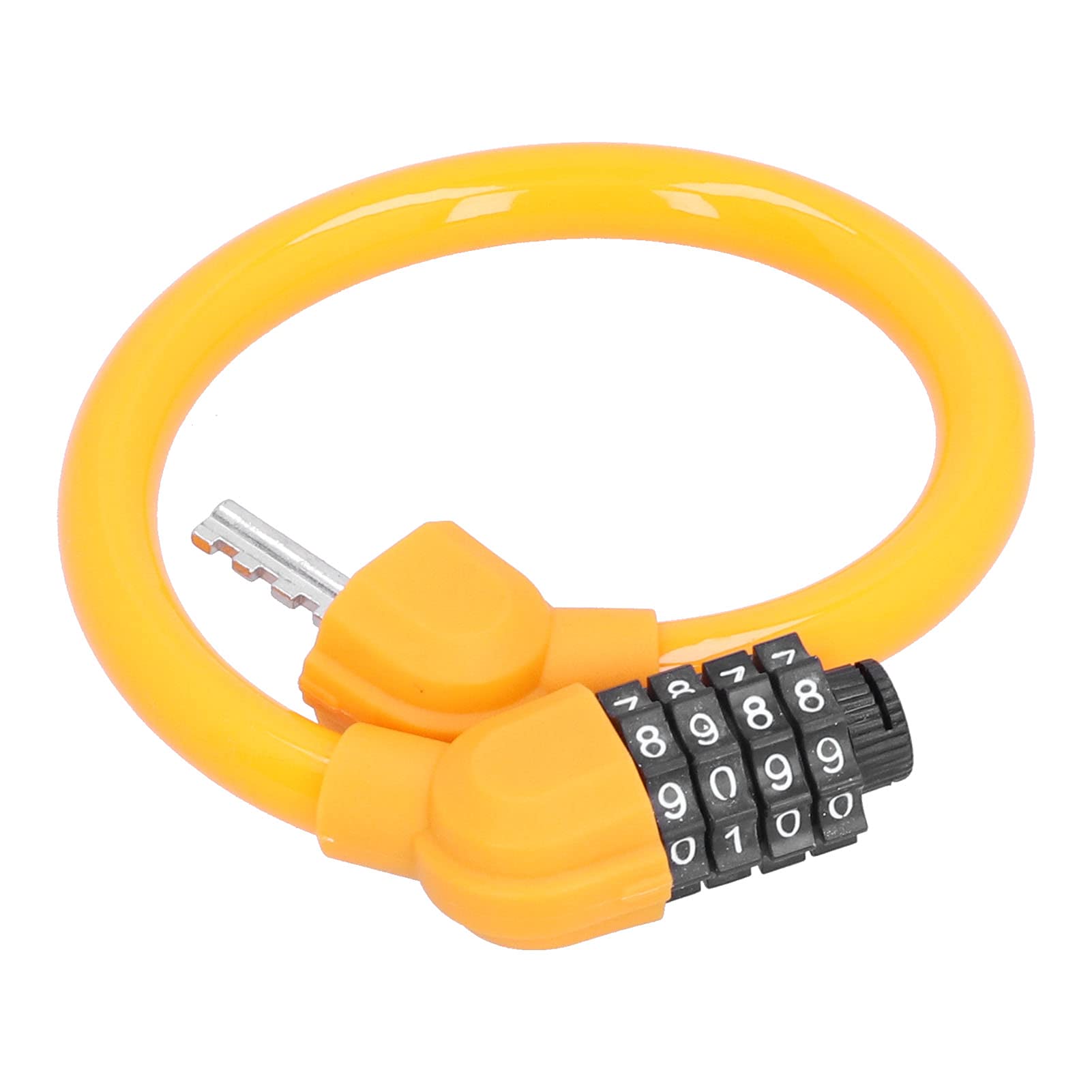 Bike Lock Cable, Anti Theft Bike Lock Bicycle Cable Locks High Security for Cycling for Outdoors(Orange)