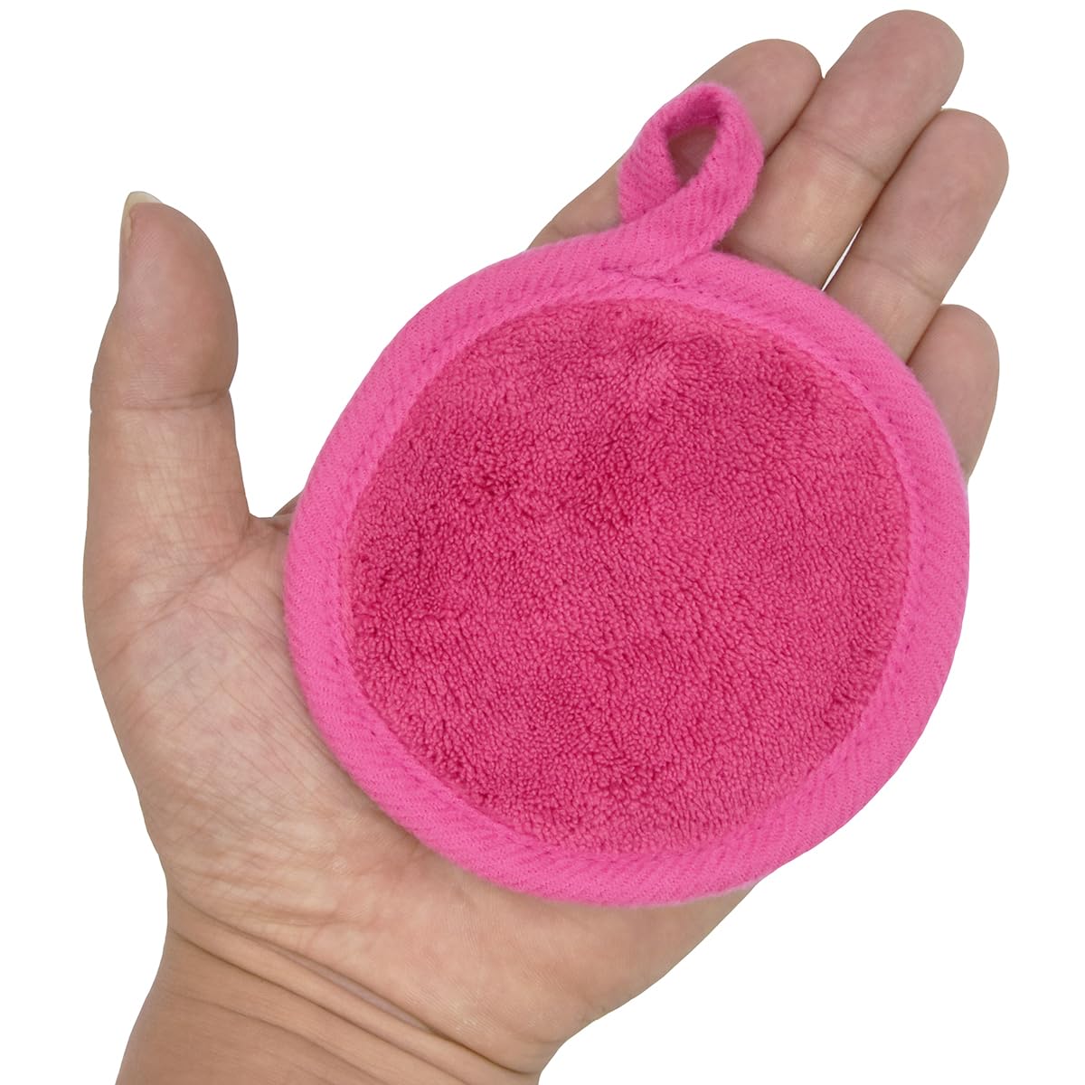 BloomSesame Reusable Makeup Remover Pads 16 Pack Microfiber Cleansing Facial Rounds Wipes Face, Eyes, Lips(3.5inch, grey)