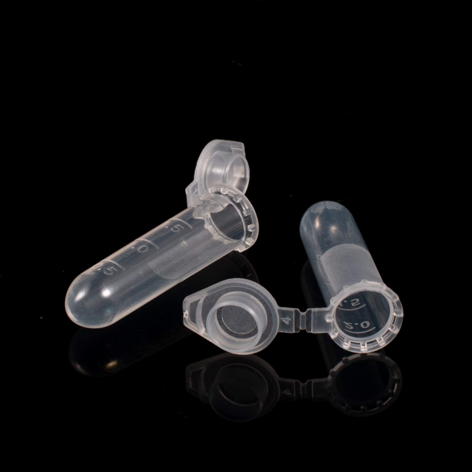 Eowpower 400 Pieces 2 ml Plastic Vial Tube Tubes for Sample Storage Container Beads Liquid