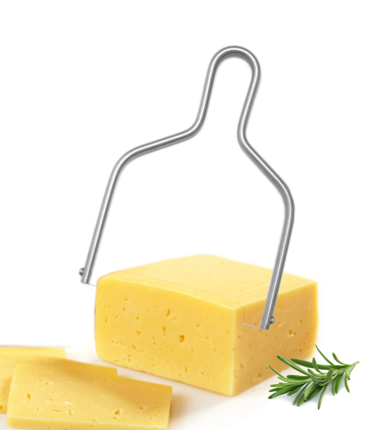 Cheese Slicer & Cheese Cutter Stainless Steel Cheese Slicers with Wire | Cheese Slicer for Block Cheese & Butter Slicer
