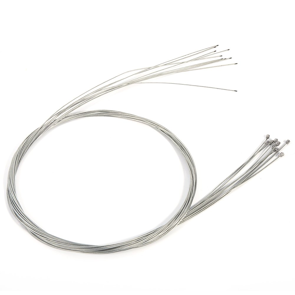 Bike Shifter Cable 10pcs, Derailleur Cable, Road Shift Cable Set, Braking Line Wire Repair Replacement Accessory for Mountain Bike Road Bike