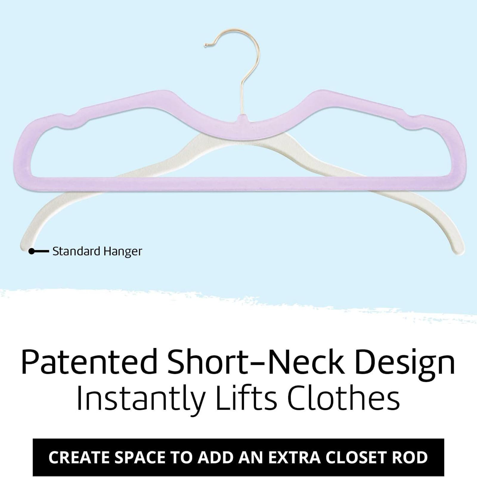 CUTSKY Velvet Hangers 50 Pack, Ultra Slim & Short Neck Hanger, 360 Swivel Hook, Space Saving Durable Non-Slip Felt Hangers,Beige b