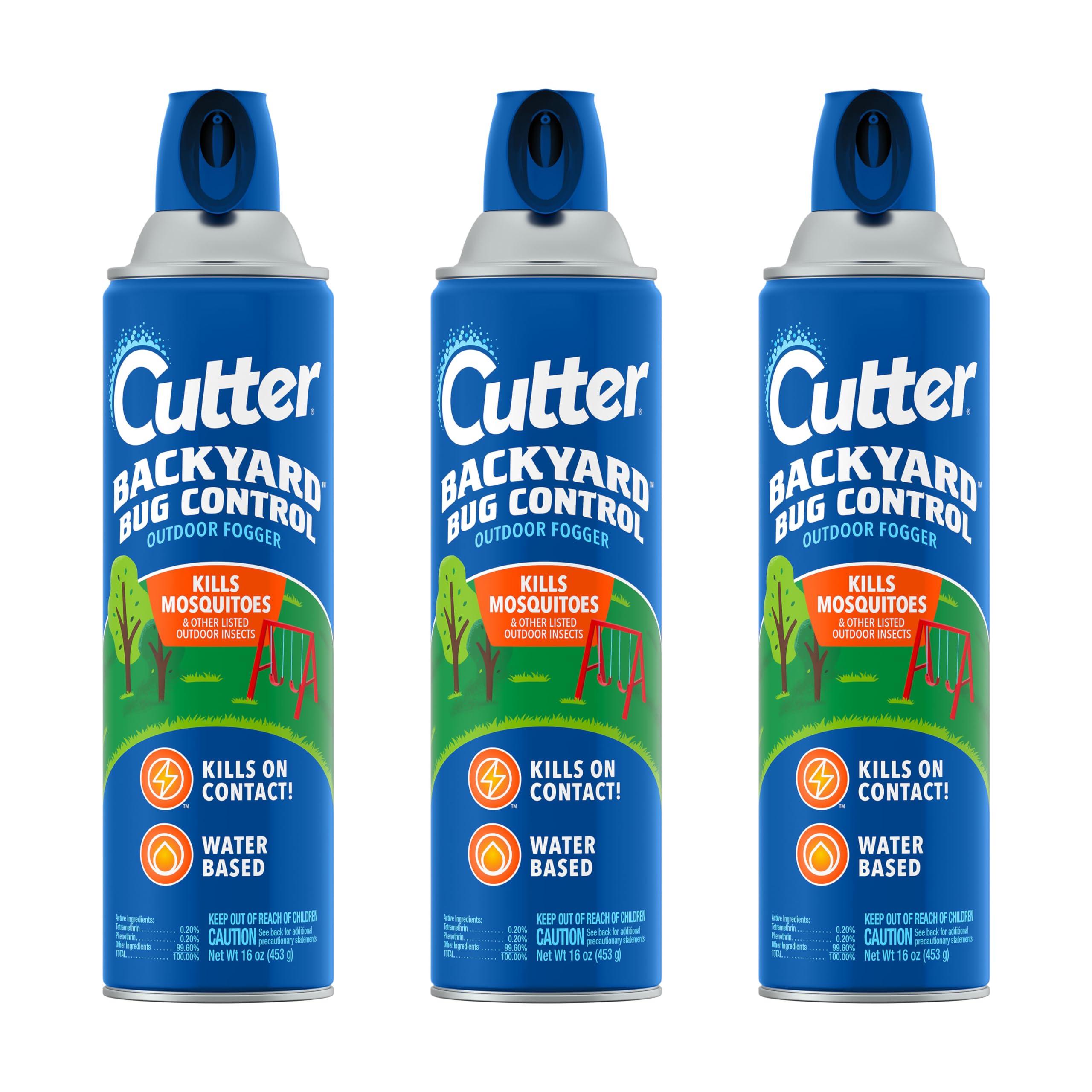 Cutter Backyard Bug Control Outdoor Fogger, Mosquito Control, 16 oz - 3 Count