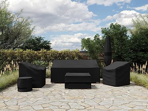 Covermates Round Firepit Cover β Water-Resistant Polyester, Mesh Ventilation, Fire Pit Covers-Black