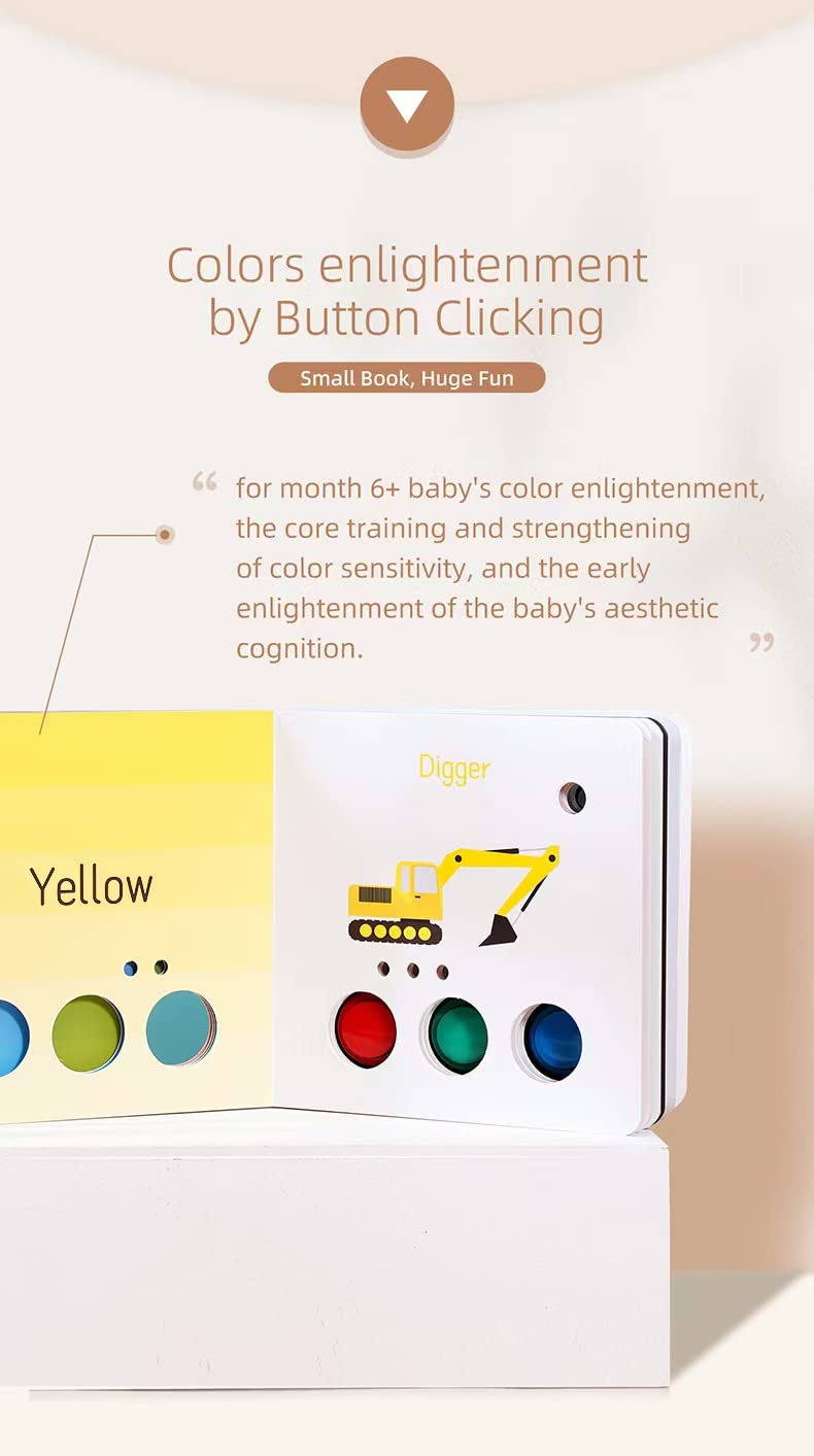 breezeMan Colors for Babies Books with LED Light, Innovative Toys for 9 Months to 3 Years Old to Learn Colors.