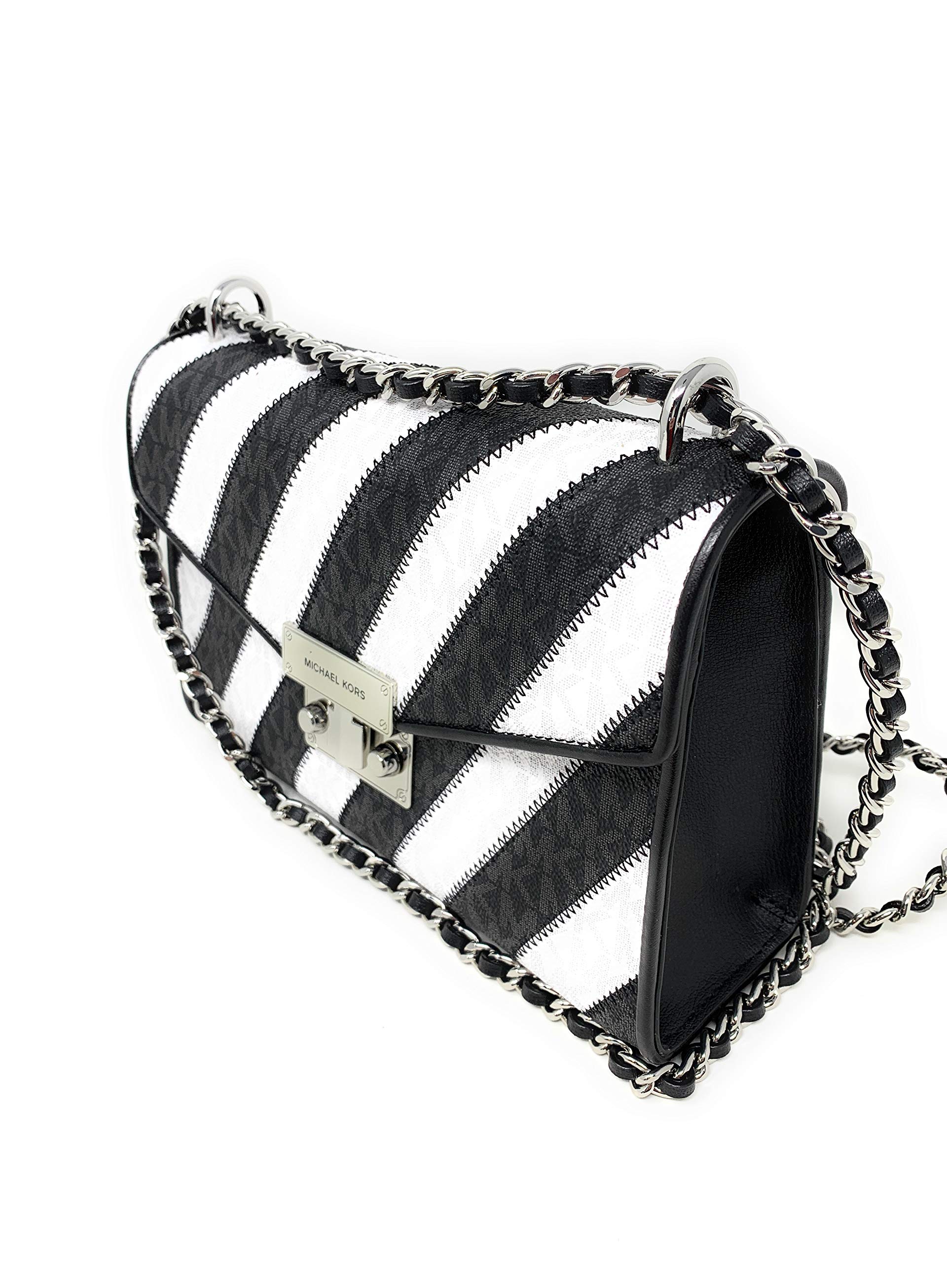 Michael Kors ROSE MEDIUM LEATHER SHOULDER CROSSBODY BAG (Black Multi)