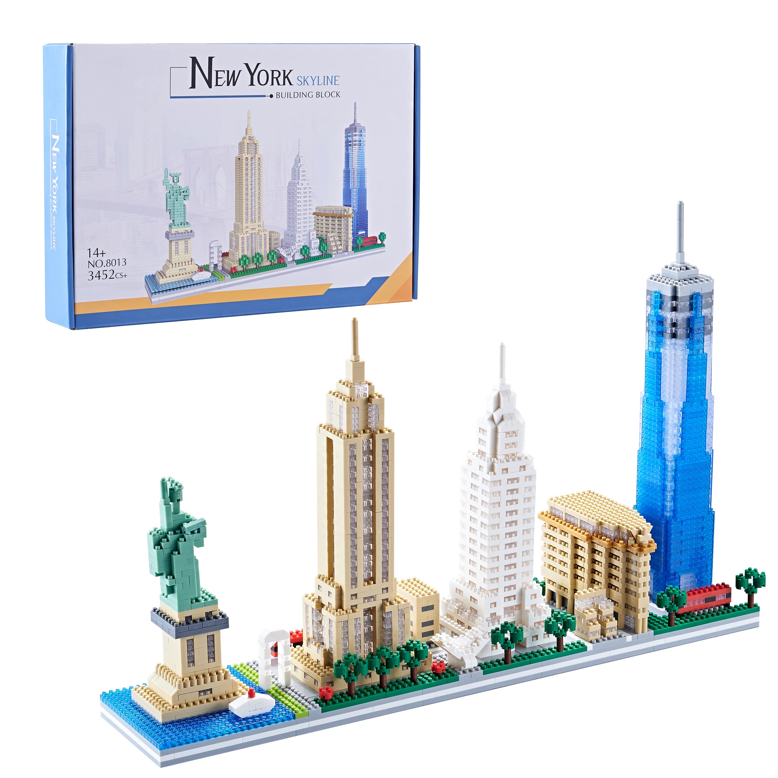 LUKHANG New York Skyline Building Set - 3452pcs | Challenging & Detailed Architecture for Adults & Teens
