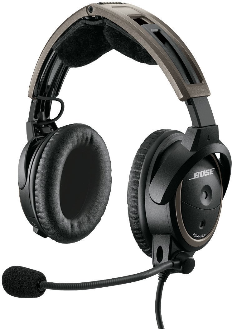 Bose A20 Aviation Headset (Battery-powered, NO Bluetooth, Electret mic, Straight cord, U174 plug)
