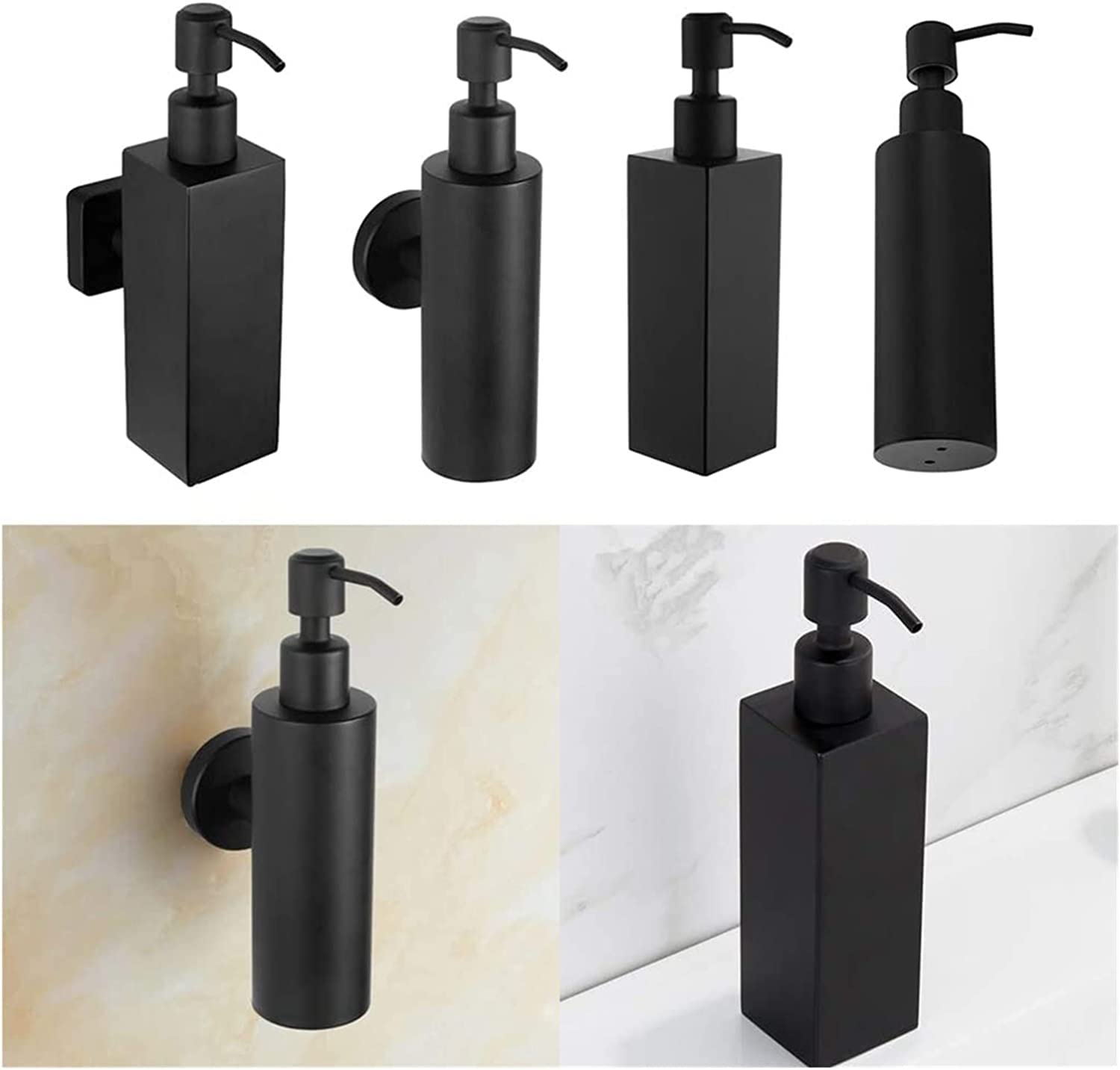 Bottles for Bathroom Toilet Kitchen 2 PCS 200ml Foaming Soap Dispensers Empty Stainless Steel Liquid Soap Pump Bottles for Soap Holder