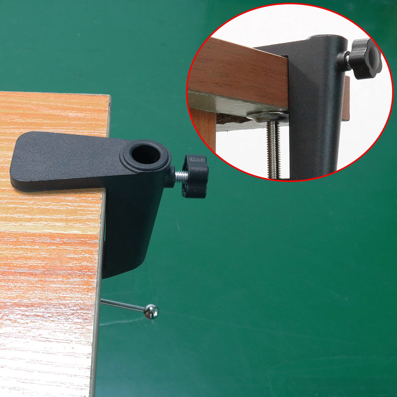 Ruiwaer Black C-Clamp Cantilever Bracket Clamp Holder Desk Lamp Clip Fittings Base Hose DIY Swing Arm Lighting Accessory Metal Clamp
