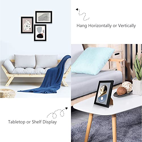 Joyberg 2 Pack 5x7 Picture Frame, Picture Frame Black, Plastic 5x7 Frame for Tabletop Display, Photo Frame with Clear Plexiglass for Vertical or Horizontal Display