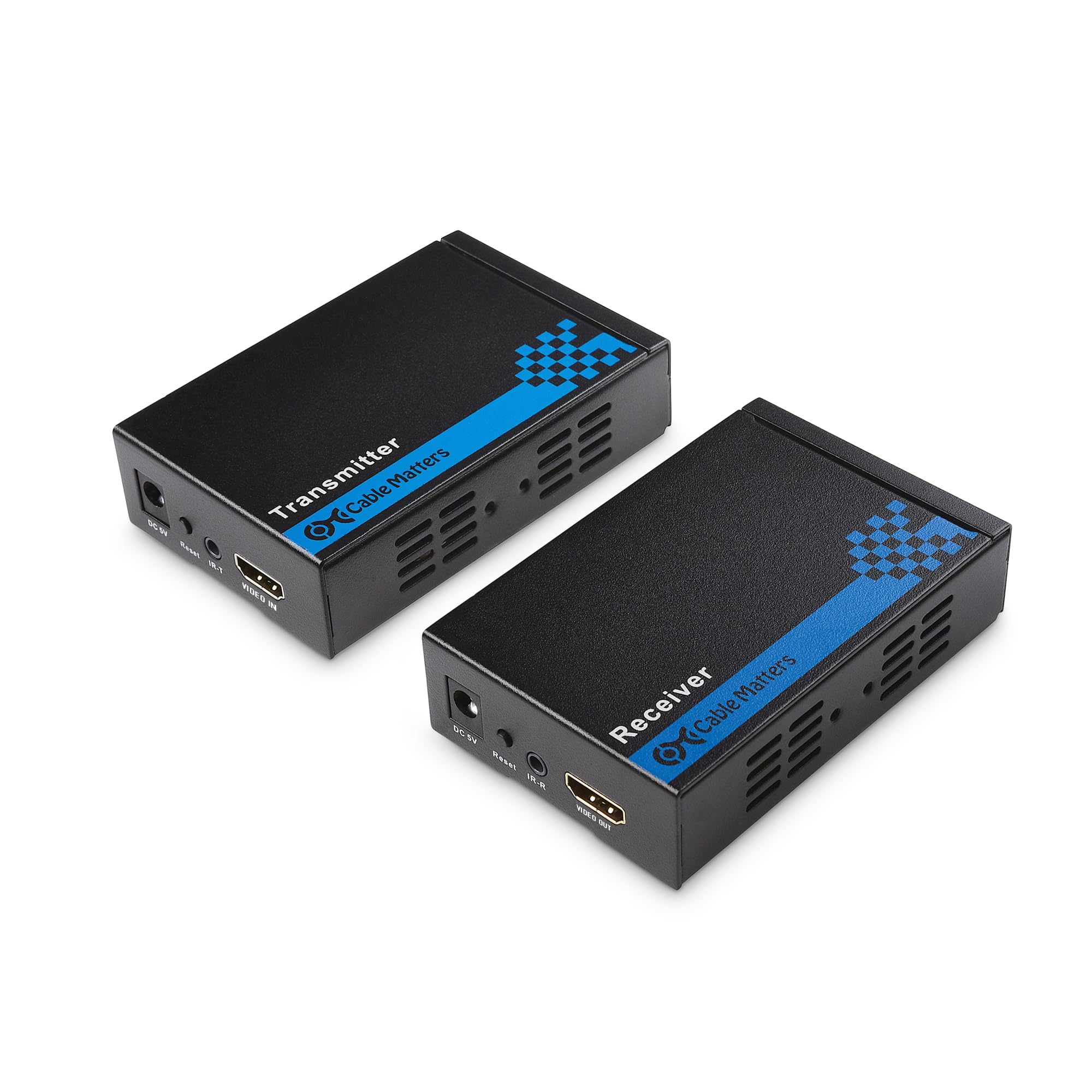 Cable Matters Wall Mount HDMI Extender with TCP/IP Support for 1-to-Many Setup - Up to 300 Feet & Receiver Box for HDMI Extender Over Ethernet Cable