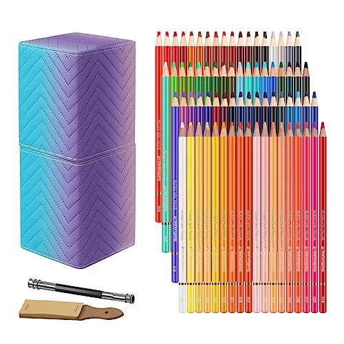Heshengping 72 Colors Colored Pencils Set for Adult Coloring Books, Professional Numbered Art Supplies Drawing Pencils kit for Sketching Coloring Soft Oil Based Cores Ideal for Adults Teens Beginners