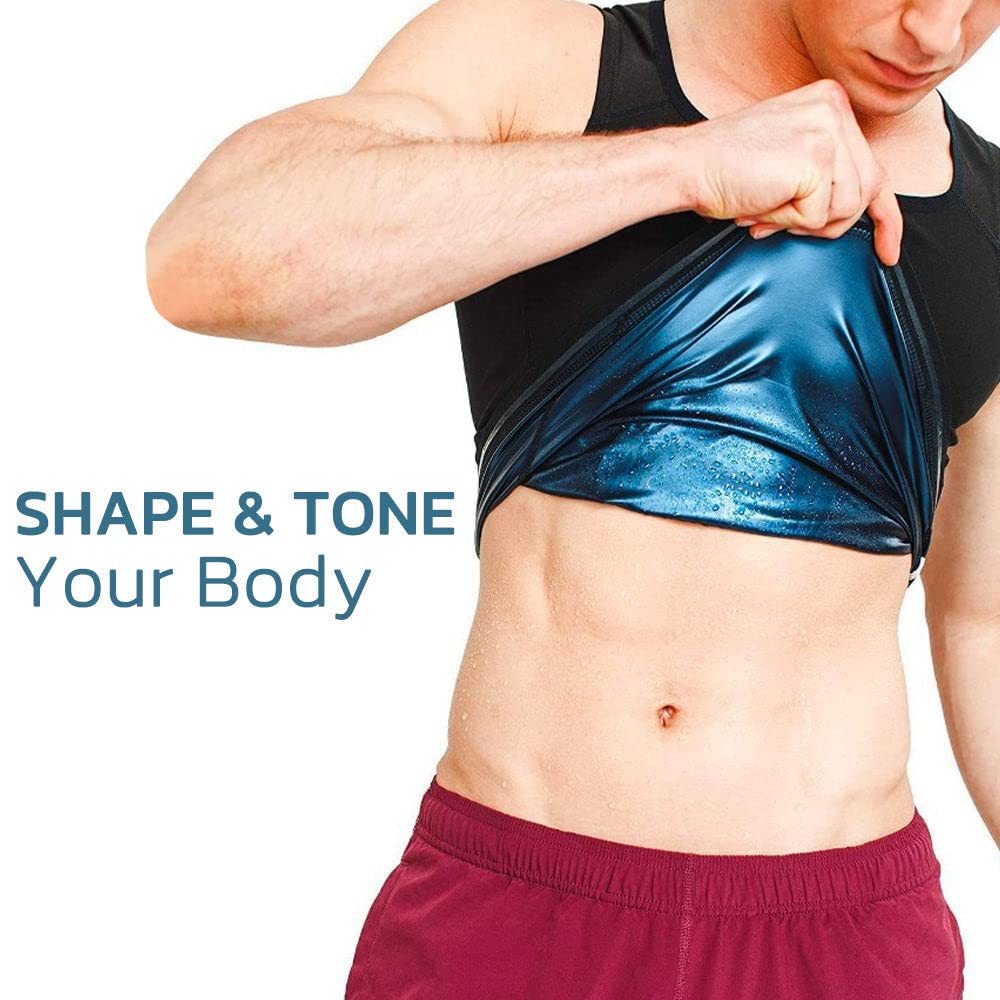 Cgtfy Gynecomastia Compress Tank Top For Men Slimming Body Shaper Vest Chest Abdomen Compression Tank Top (Silver,S/M)