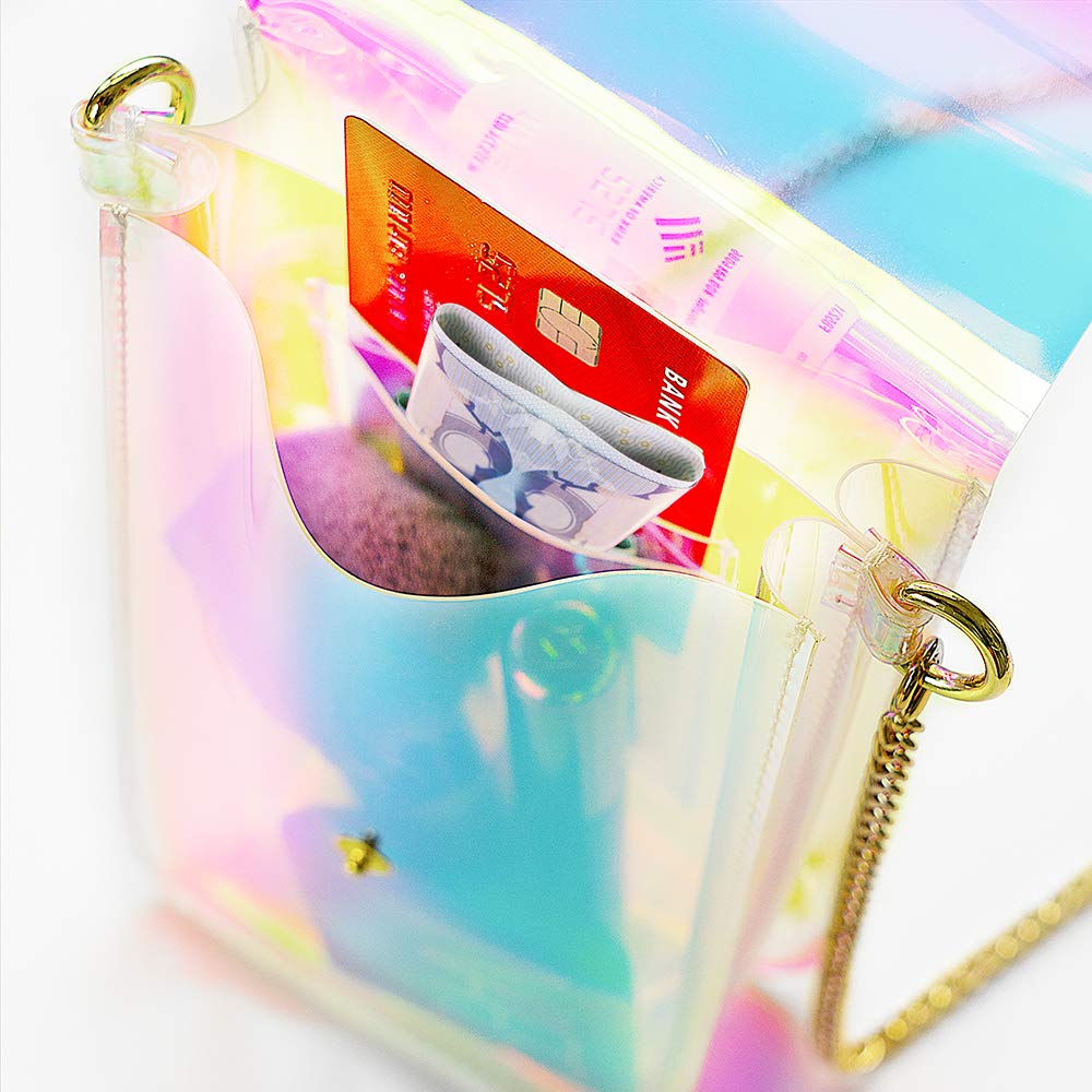 Lumee Crossbody Tech Bag - Touch Screen Friendly - Holographic