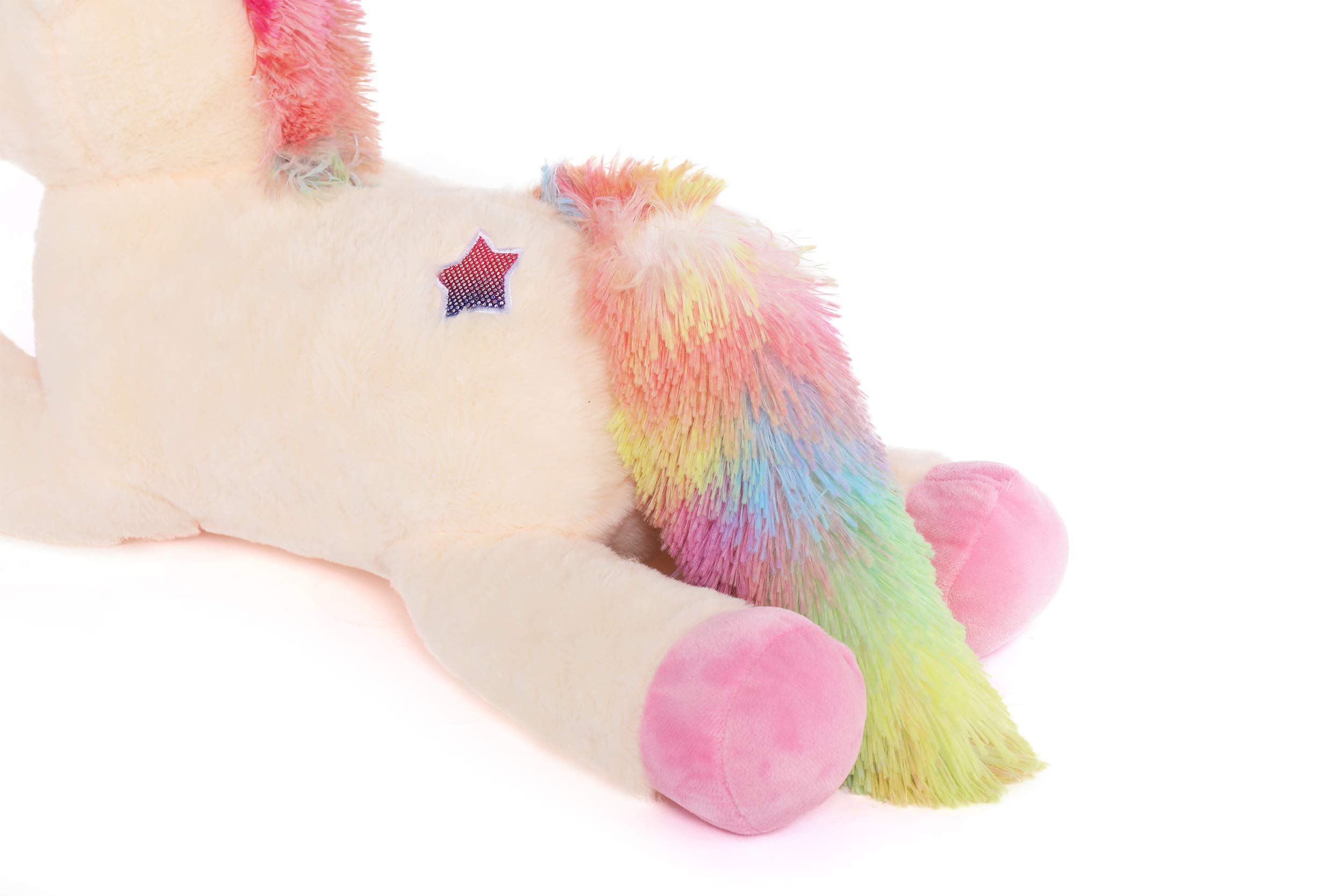 MaoGoLan Toys Studio Big Unicorn Stuffed Animal Soft Large Unicorn Plush Pillow Toy Gift for Girls Boys (Pink, 32 '')
