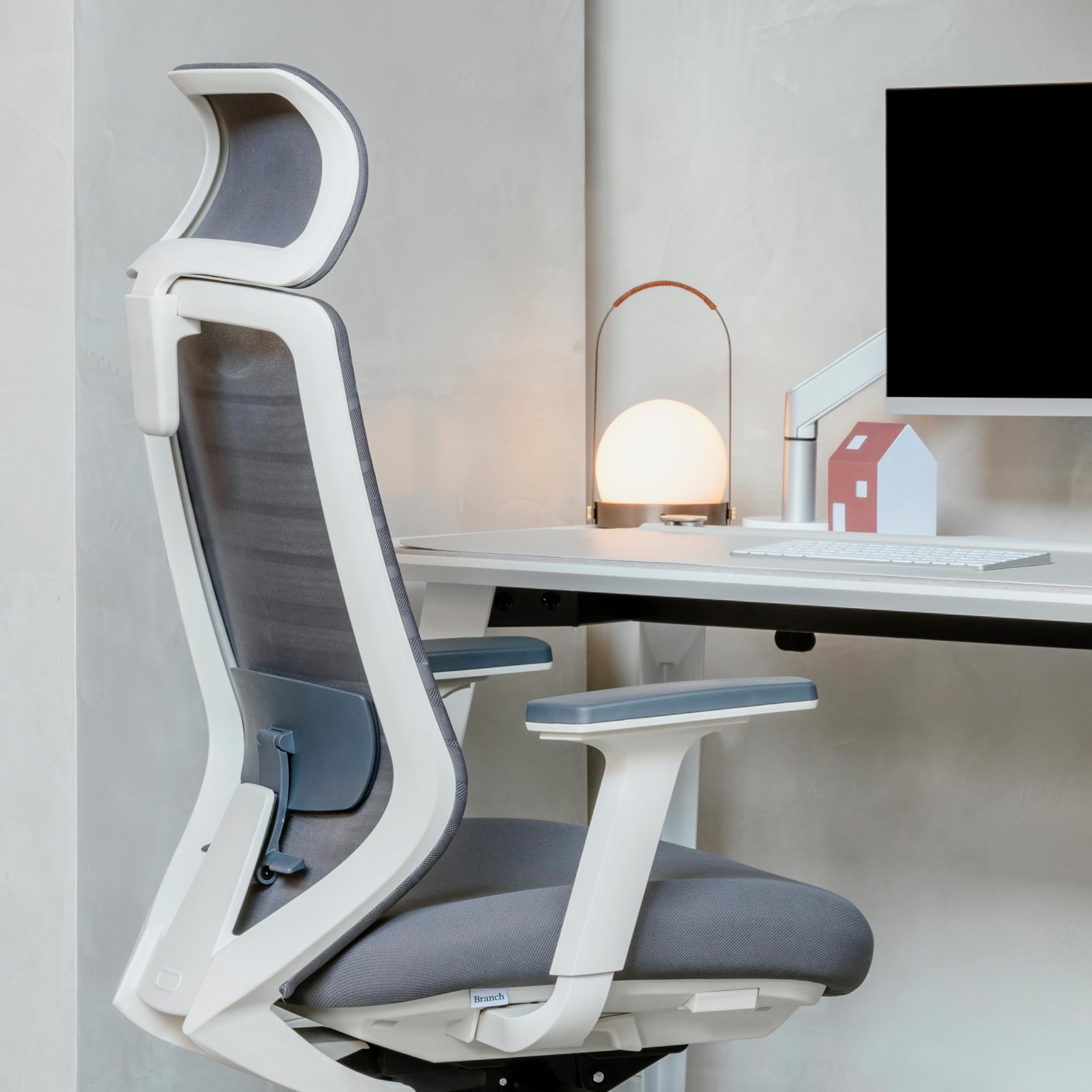 Branch Adjustable Ergonomic Headrest Attachment - Only Compatible Ergonomic Chair - Experience Optimal Comfort and Support - All Black