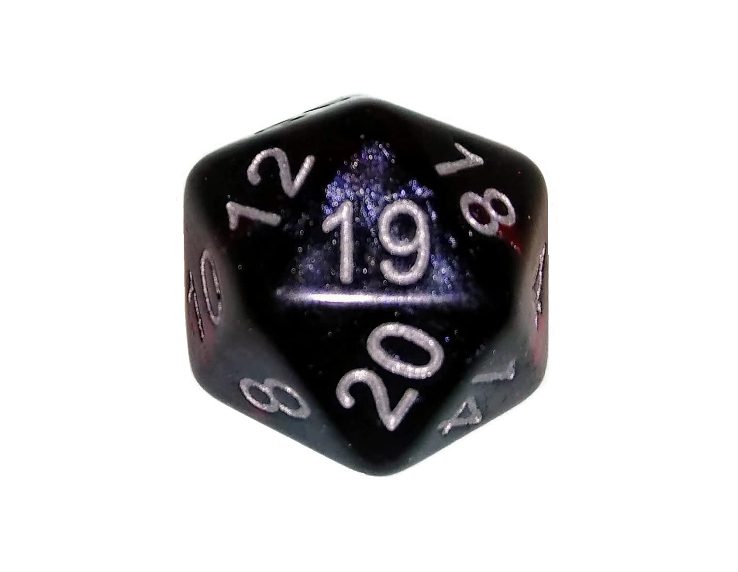 Marbled Black with a Ruby Red Translucent Vein Set of 10 Dice for Role-Playing Games (Includes a d20 Initiative Advantage Die and Two Special d6 Max Damage Dice) RPG