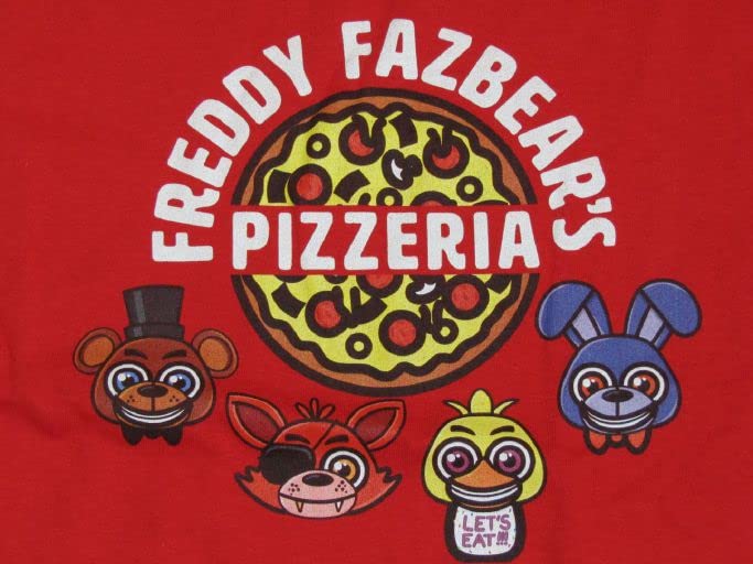 Five Nights at Freddy s Pizzeria Character Group Classic Red Tee - S